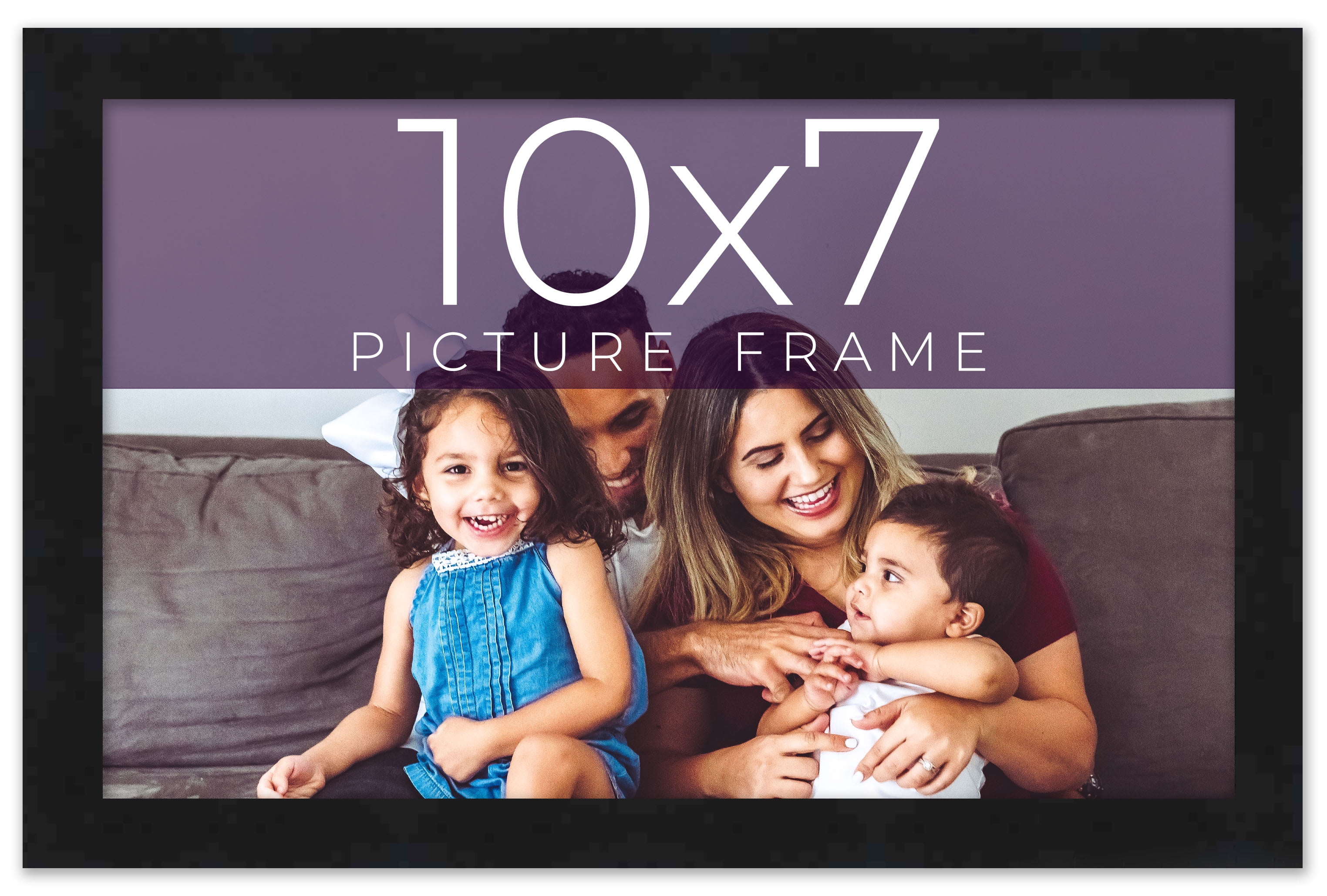 10x7 Frame Black Real Wood Picture Frame Width 0.75 inches | Interior ...