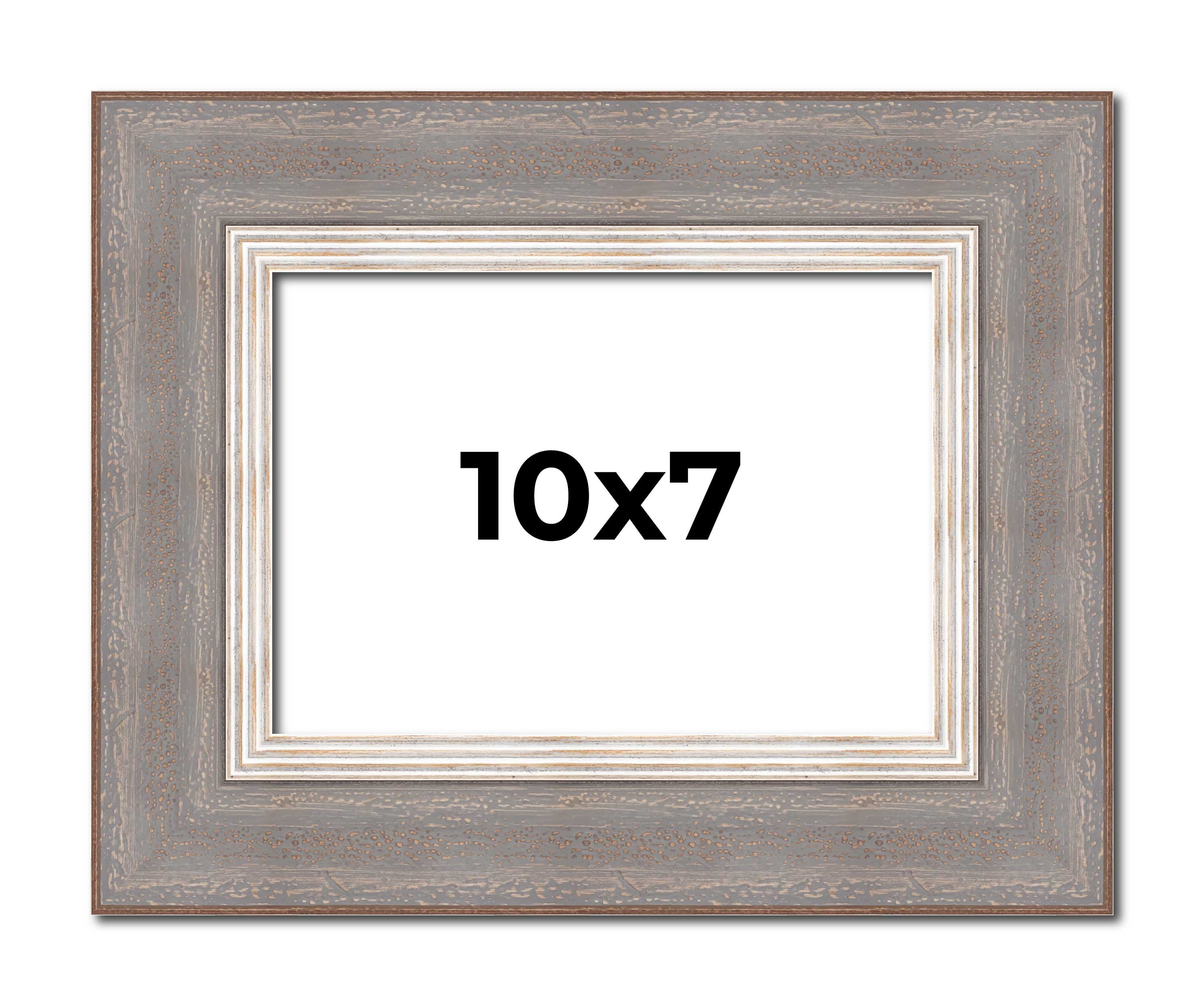 10x7 Frame Grey Real Wood Picture Frame Width 2.75 Inches | Interior ...