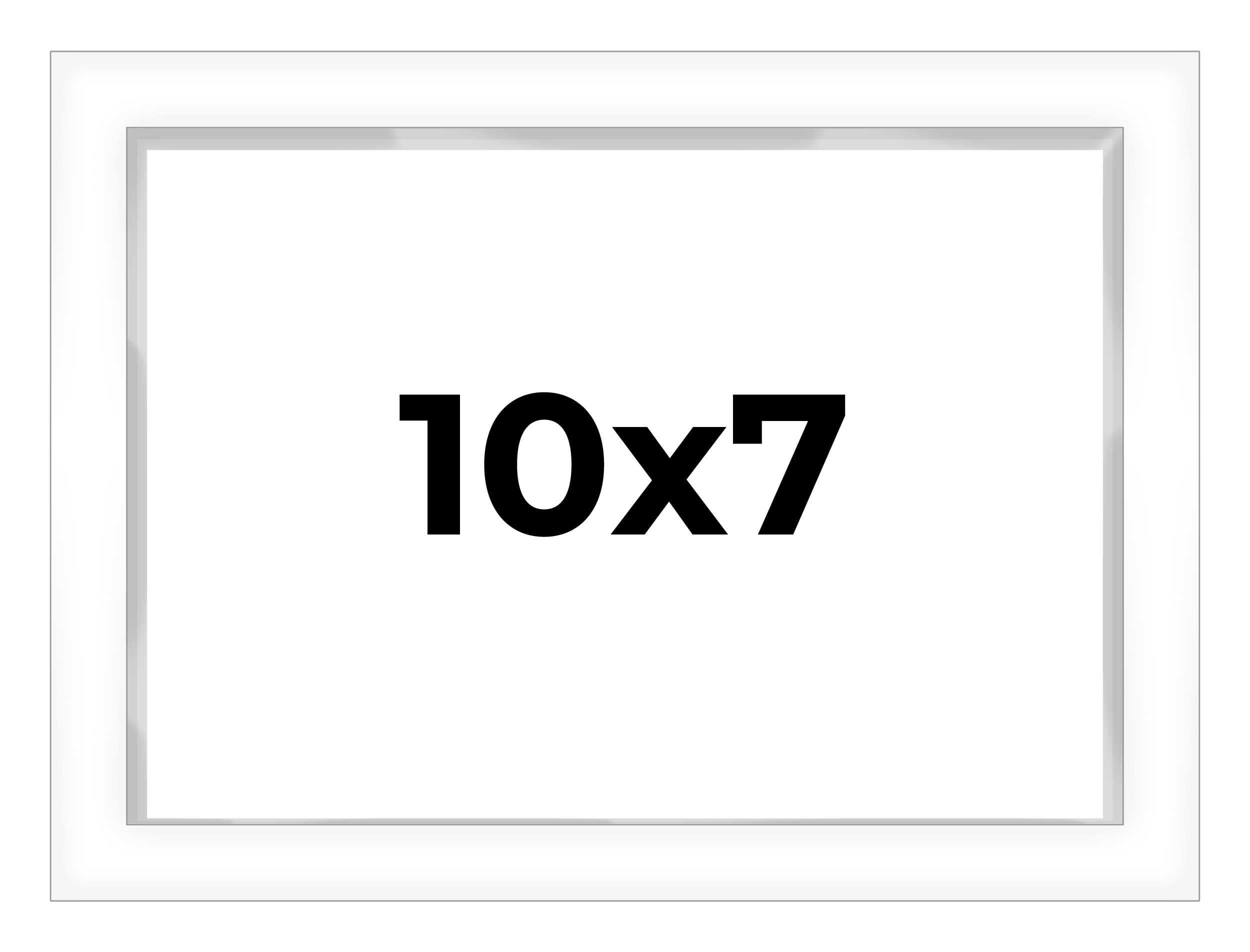 10x7 White Shadowbox Frame - Interior Size 10x7 by 1 Inches - Made to ...