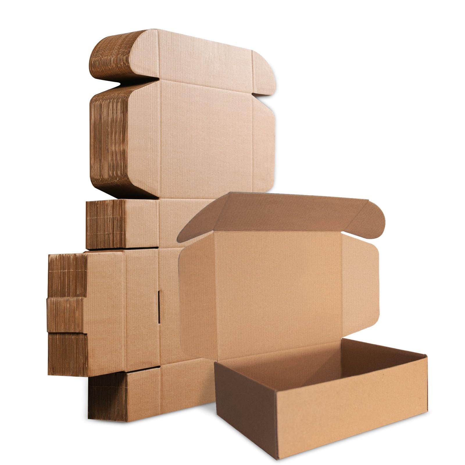 10x7x3 Inches Shipping Boxes Set of 25, Brown Corrugated Mailer Boxes ...