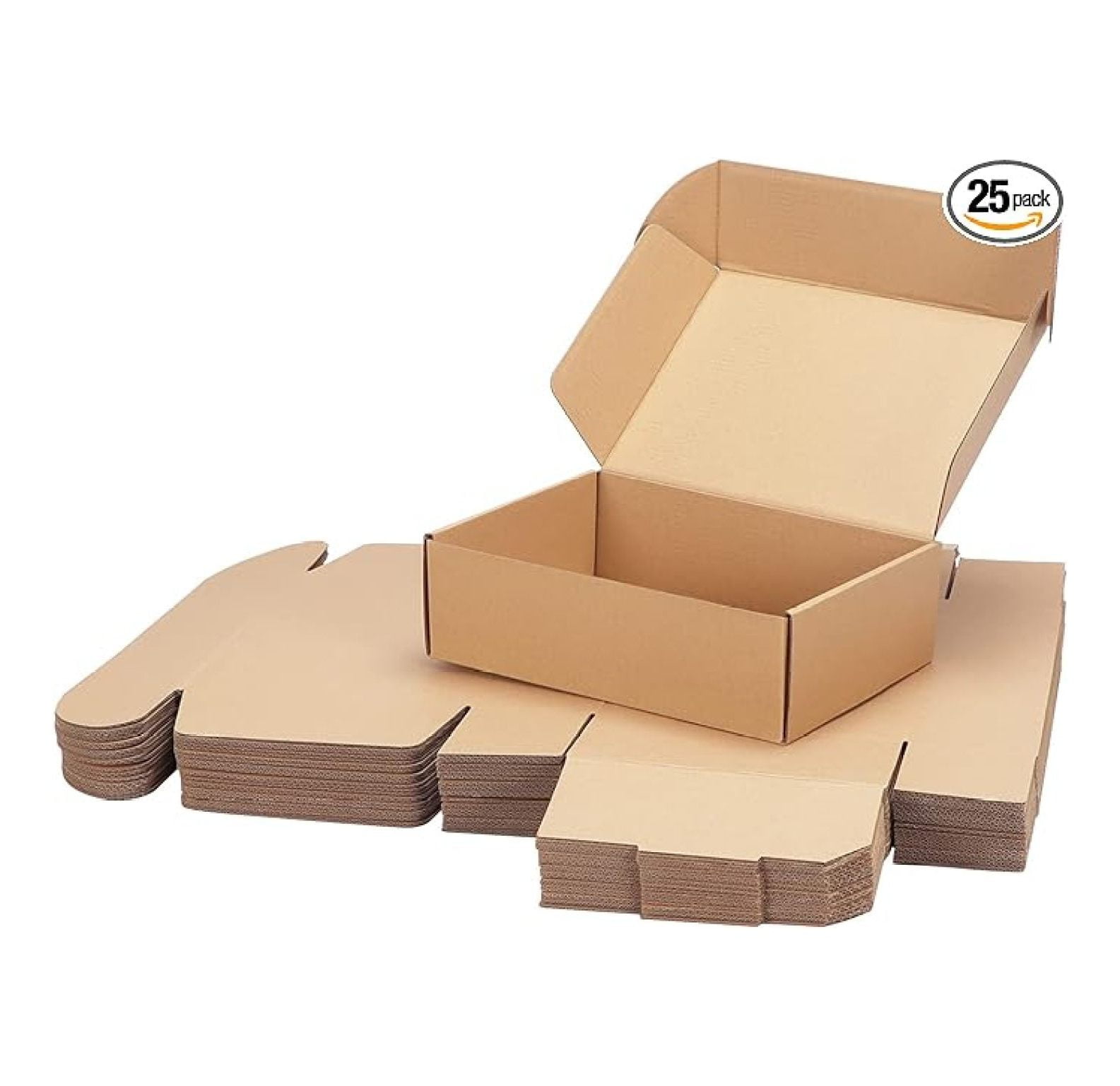 10x7x3 inch Shipping Boxes Bulk 25 Pack Brown, Tab Lock Tuck Top Mailer ...
