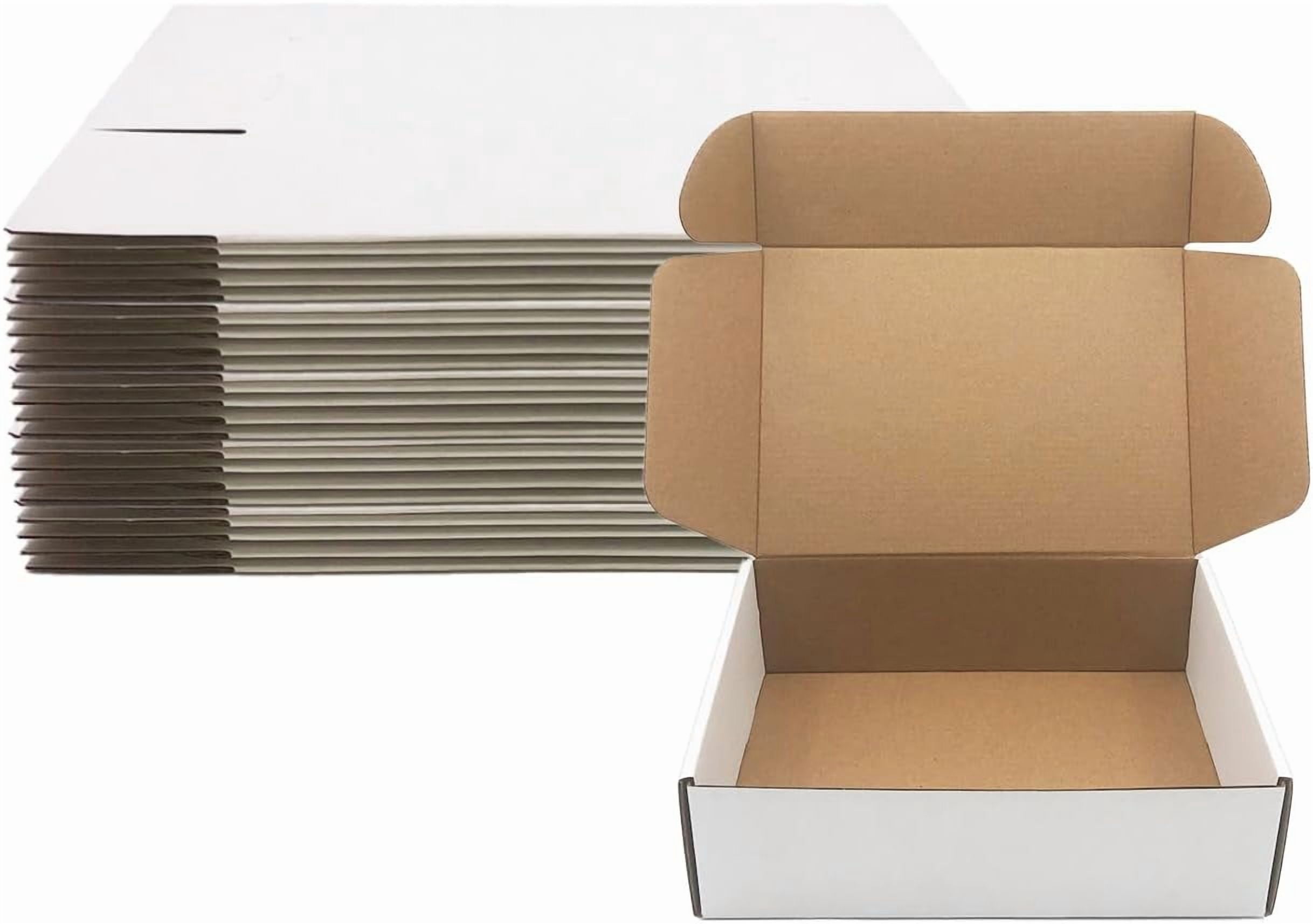 10x7x3 inch Shipping Boxes Set of 25，White Corrugated Cardboard Box for ...