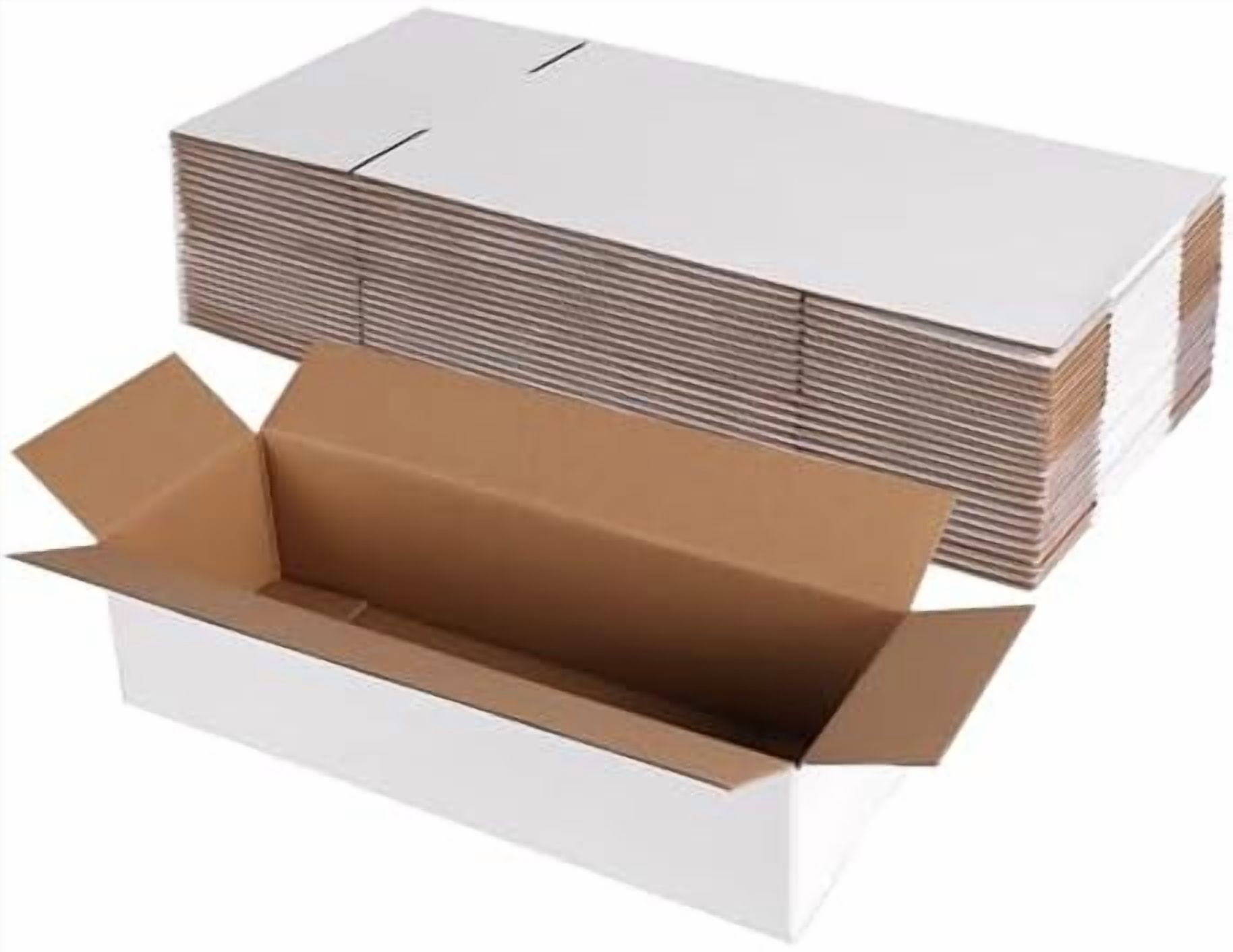 10x7x5 Inches Small White Shipping Boxes Set of 25, Sturdy Cardboard ...