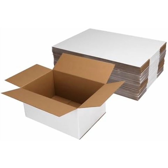 10x7x5 Inches Small White Shipping Boxes Set of 40, Sturdy Cardboard ...