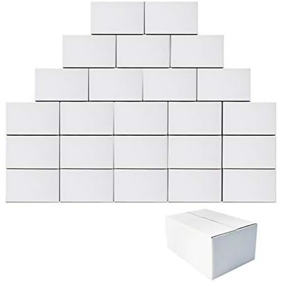 10x7x5 Shipping Boxes, White Corrugated Mailing Cardboard Box for ...