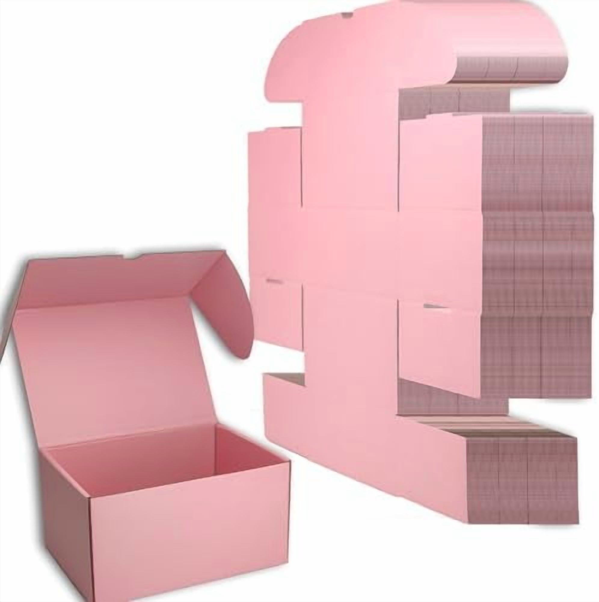 10x7x5 inches Small Shipping Boxes Set of 20 - Pink Mailer Corrugated ...