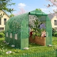 10x7x7FT Tunnel Greenhouse for Outdoors, Heavy Duty Walk in Greenhouse ...