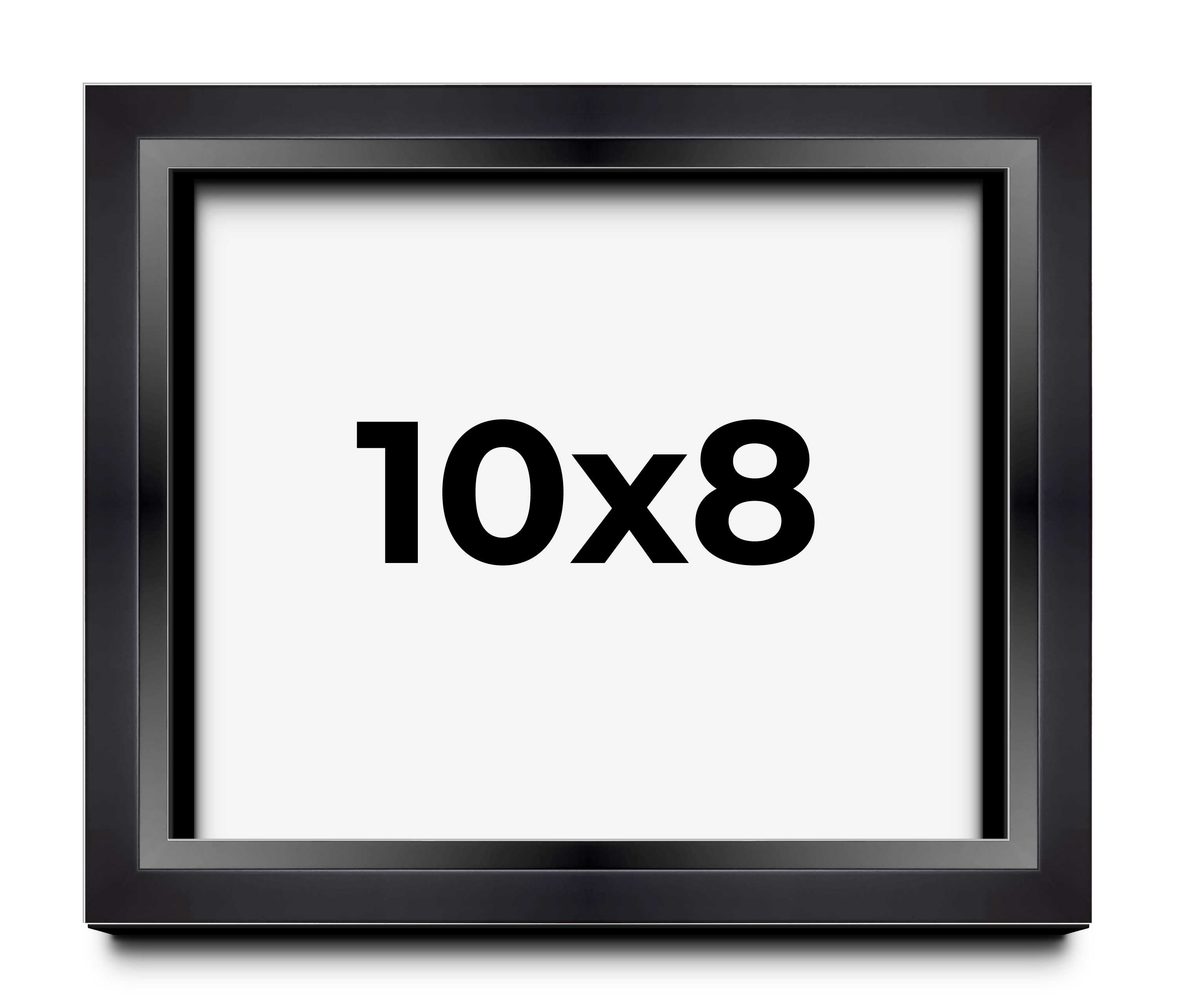 10x8 Black Shadowbox Frame - Interior Size 10x8 by 1.5 Inches - Made to ...
