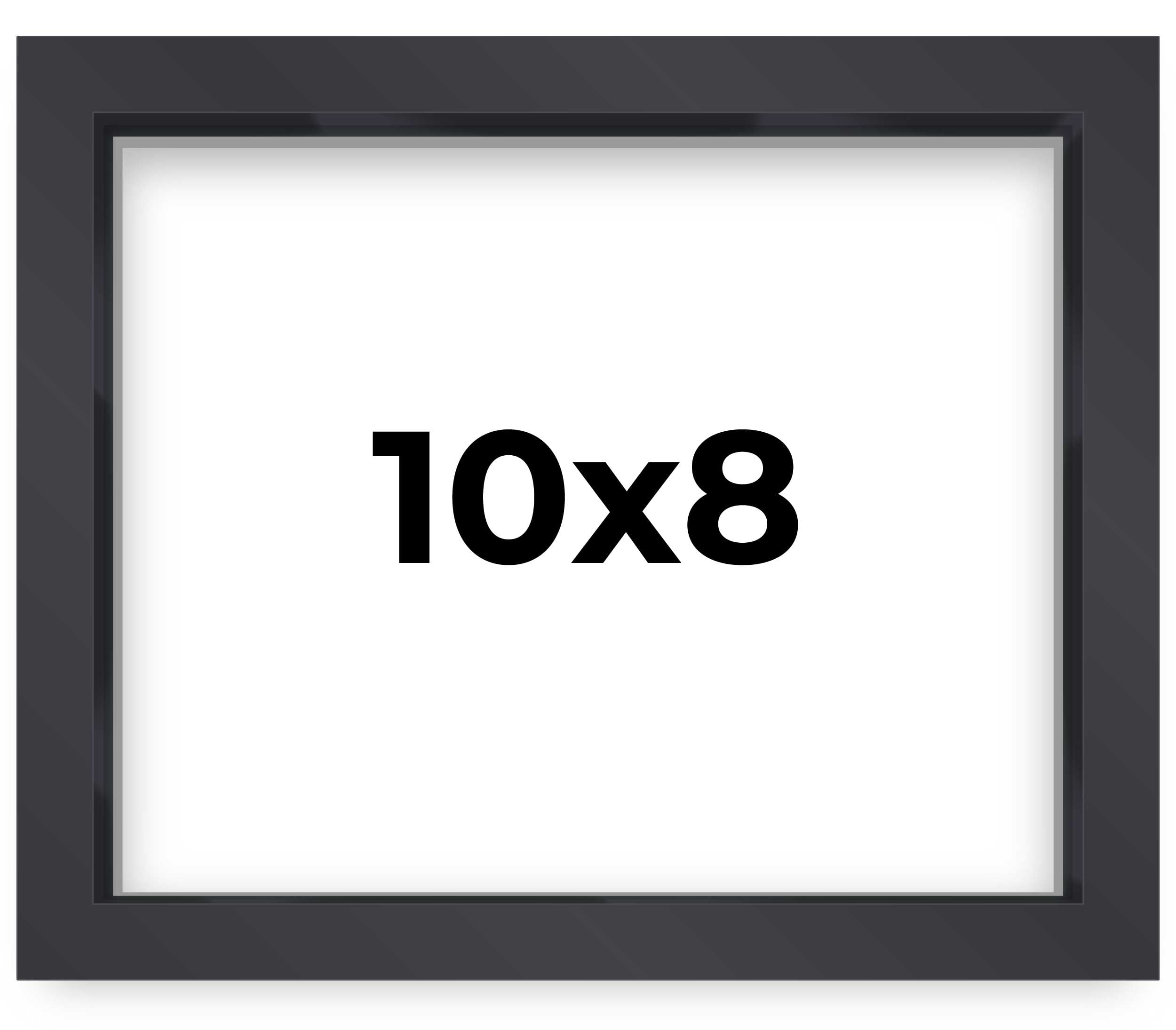 10x8 Black Shadowbox Frame - Interior Size 10x8 by 1 Inches - Made to ...