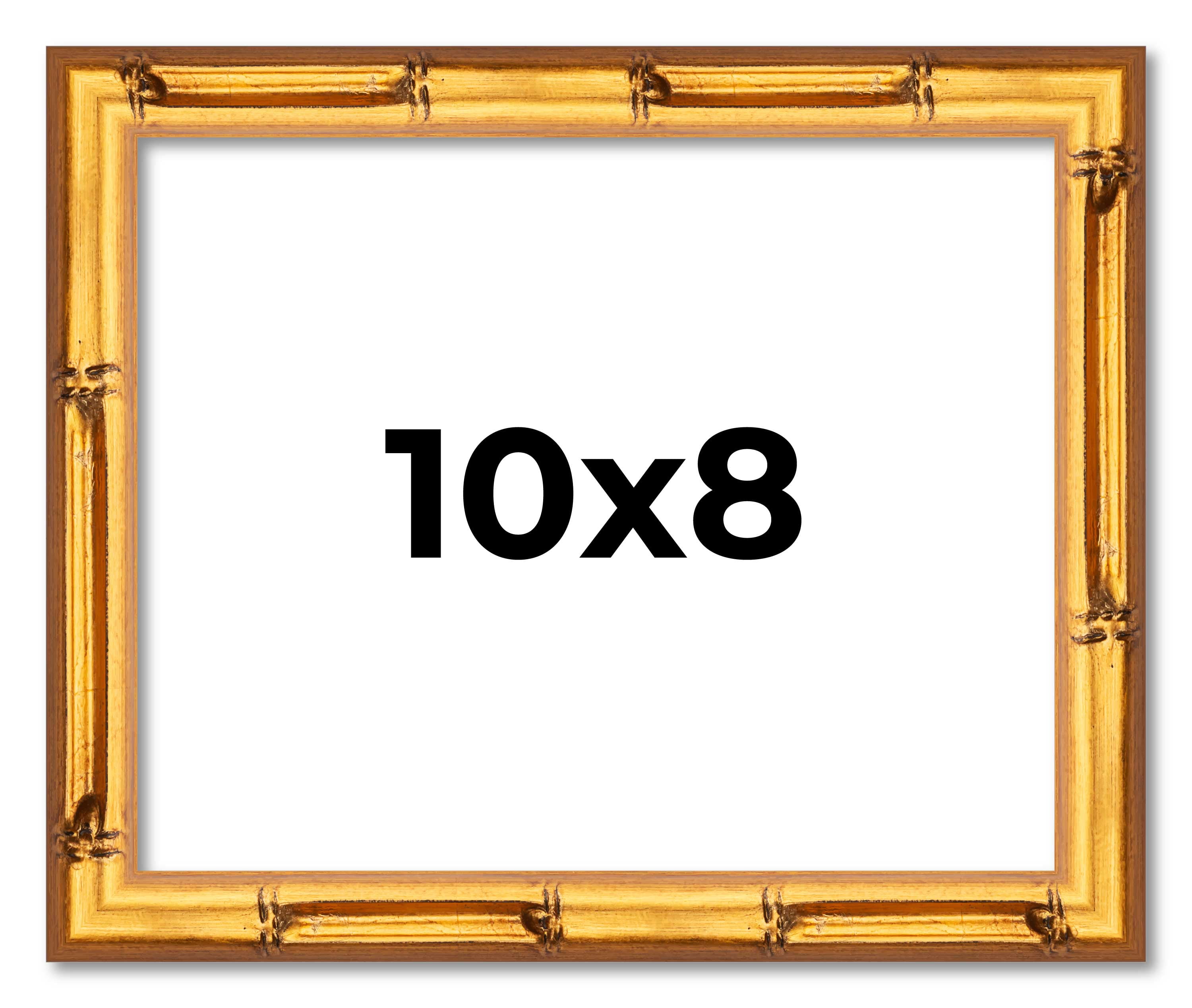 10x8 Frame Gold Bamboo Picture Frame - Complete Modern Photo Frame ...