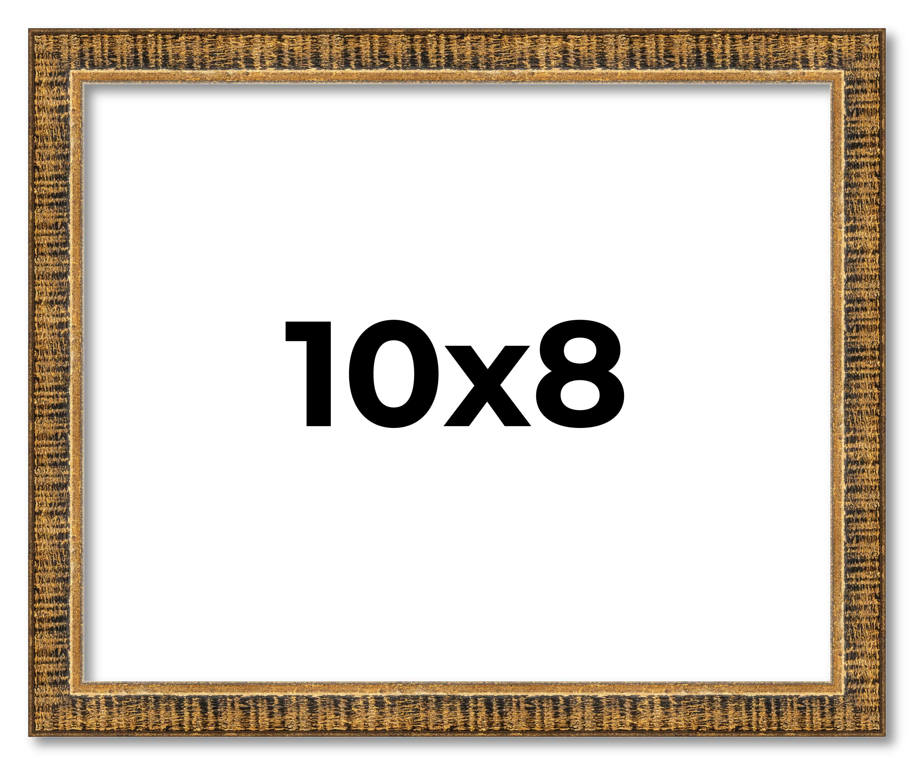 10x8 Frame Gold Solid Wood Picture Frame - Complete Modern Photo Frame ...