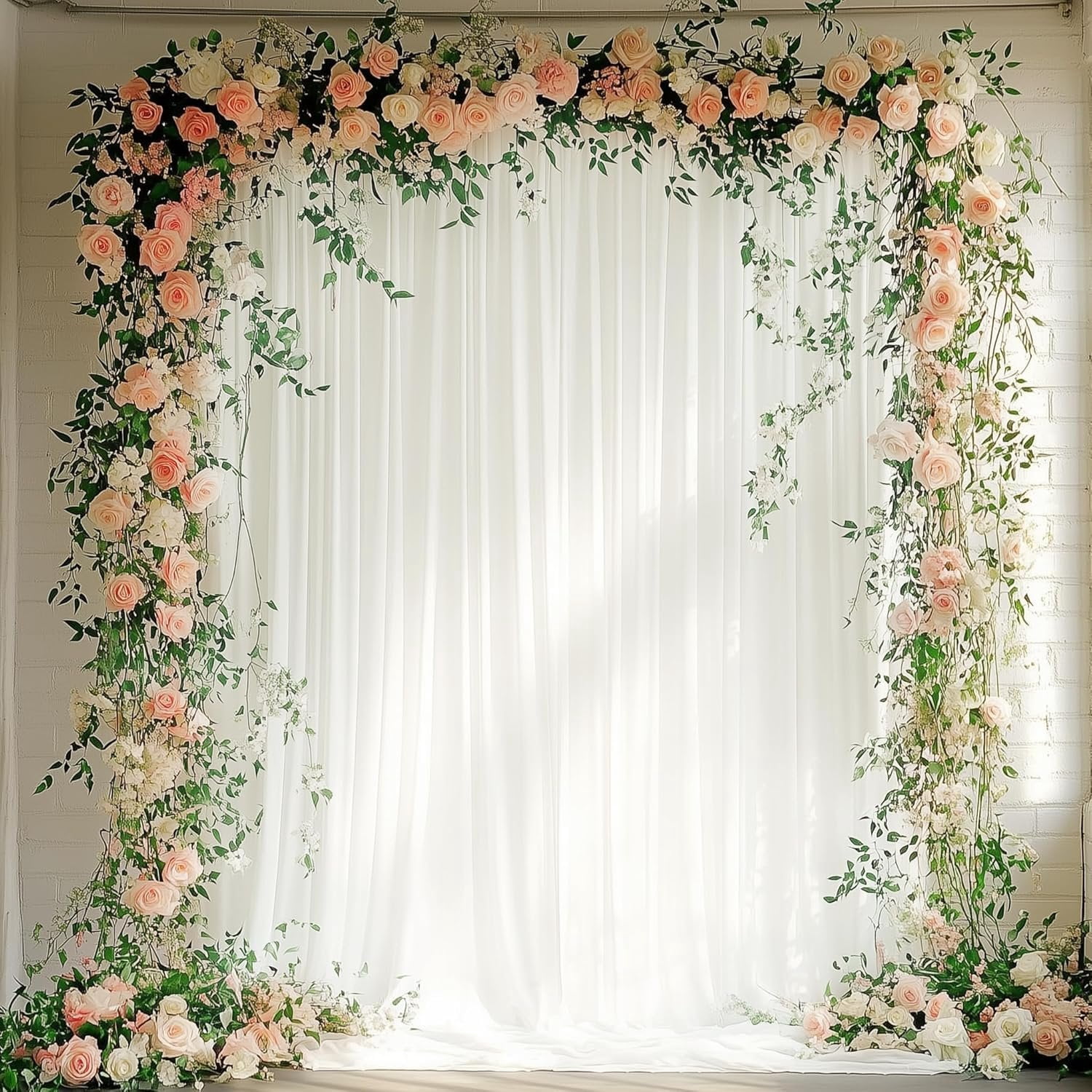 10x8FT Backdrop Curtains for Parties, Polyester Photo Fabric Curtain ...