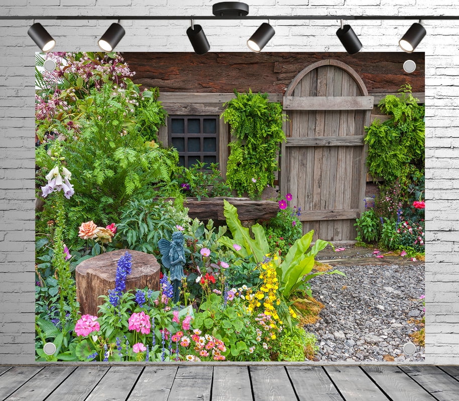 10x8ft Charming Rustic Garden Backdrop Photoshoot Photo Backdrop Nature ...