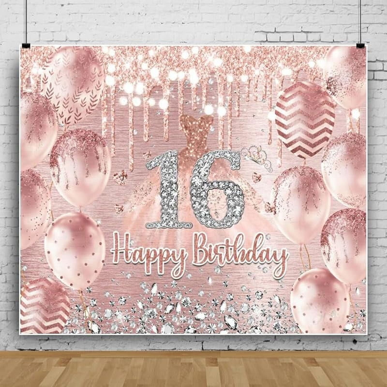10x8ft Girls Birthday Photography Backdrop Pink Glitter Princess Dress ...