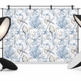10x8ft Photo Backdrop, Blue Coastal Soft Polyester Backdrop Curtains ...