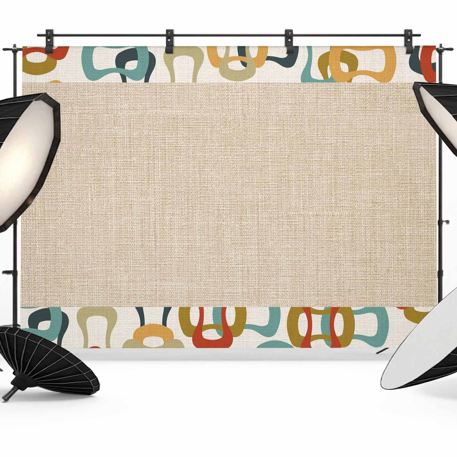 10x8ft Photo Backdrop, Middle Century Soft Polyester Backdrop Curtains ...