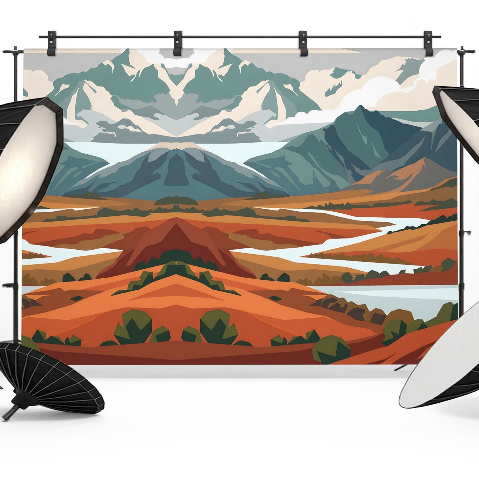 10x8ft Photo Backdrop, River Valley Soft Polyester Backdrop Curtains ...