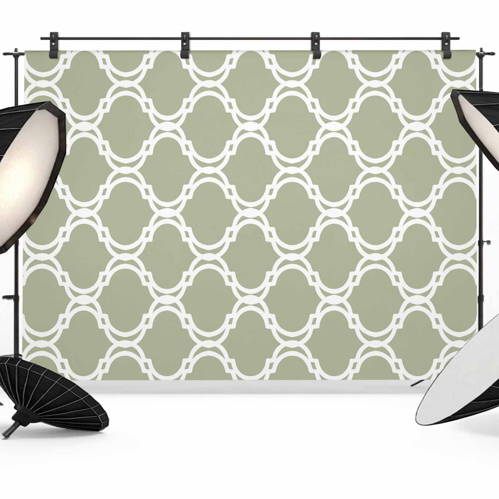 10x8ft Photo Backdrop, Sage Green Morocco Soft Polyester Backdrop ...