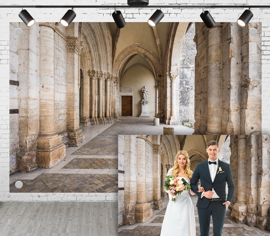 10x8ft Retro Church Wedding Photoshoot Backdrop Solemn Ceremony of ...