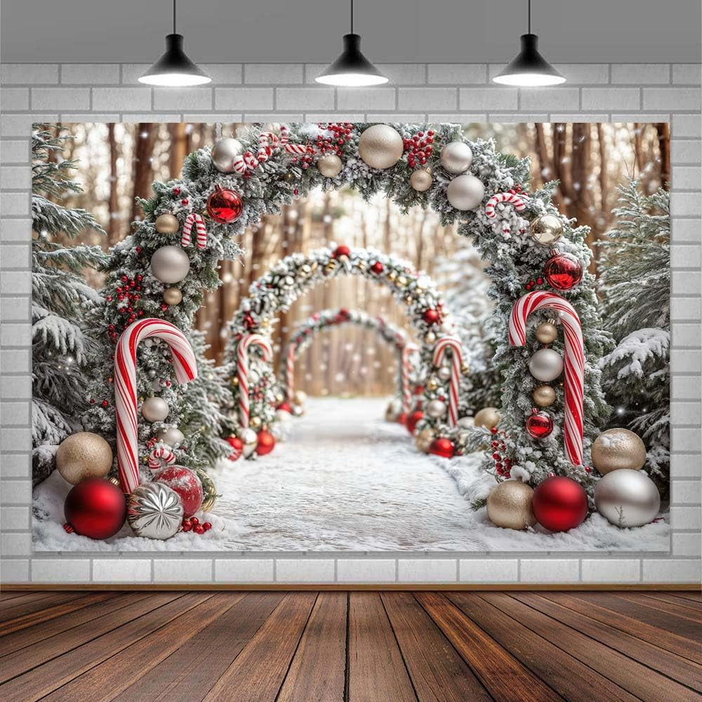 10x8ft Winter Christmas Enchanted Forest Photography Backdrop Arh Xmas ...