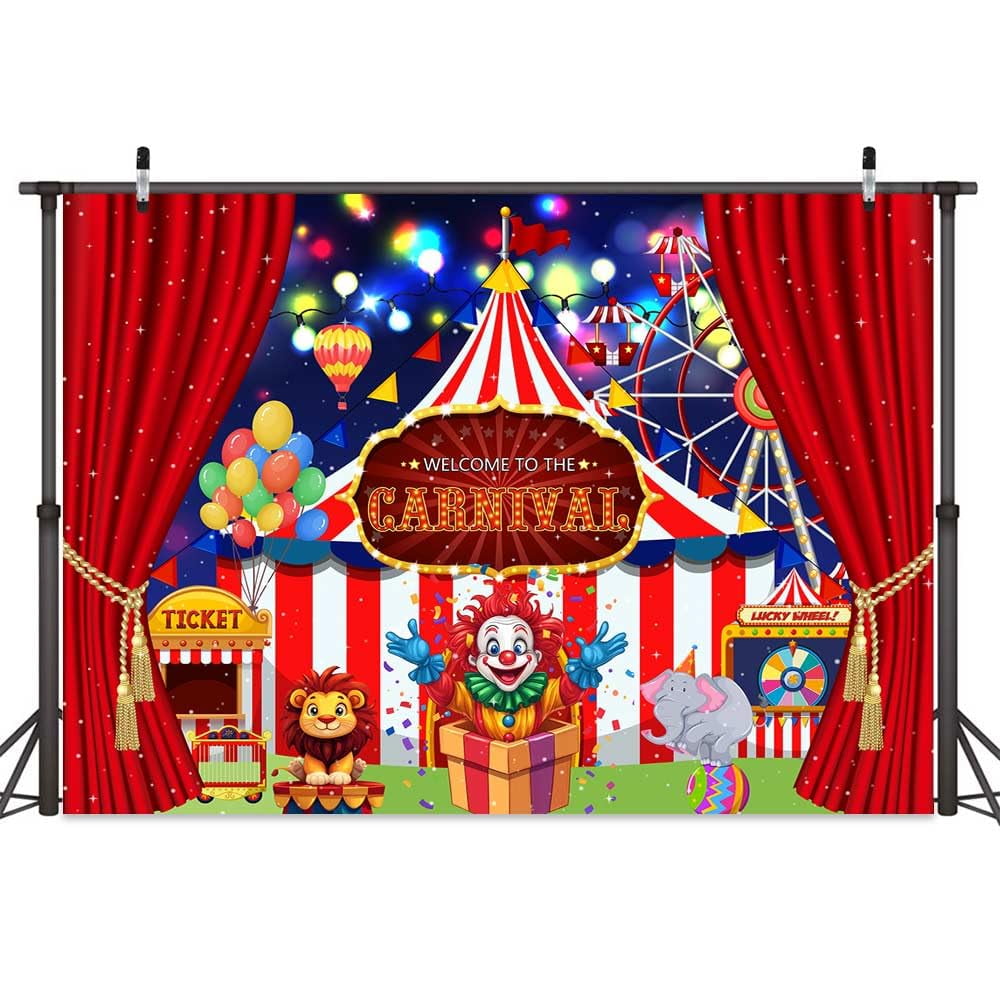 10x8ftCarnival Decorations Photo Backdrop Circus Tent Photography ...