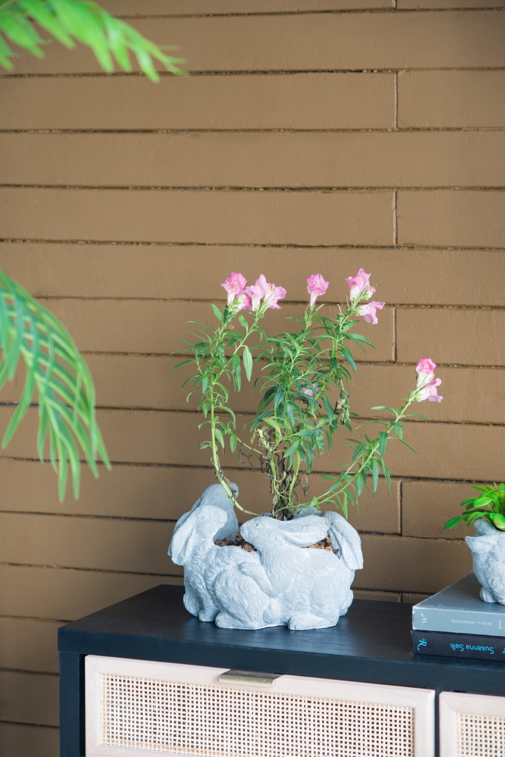 10x8x6.5" 5 Bunny Cement Planter - Walmart.com