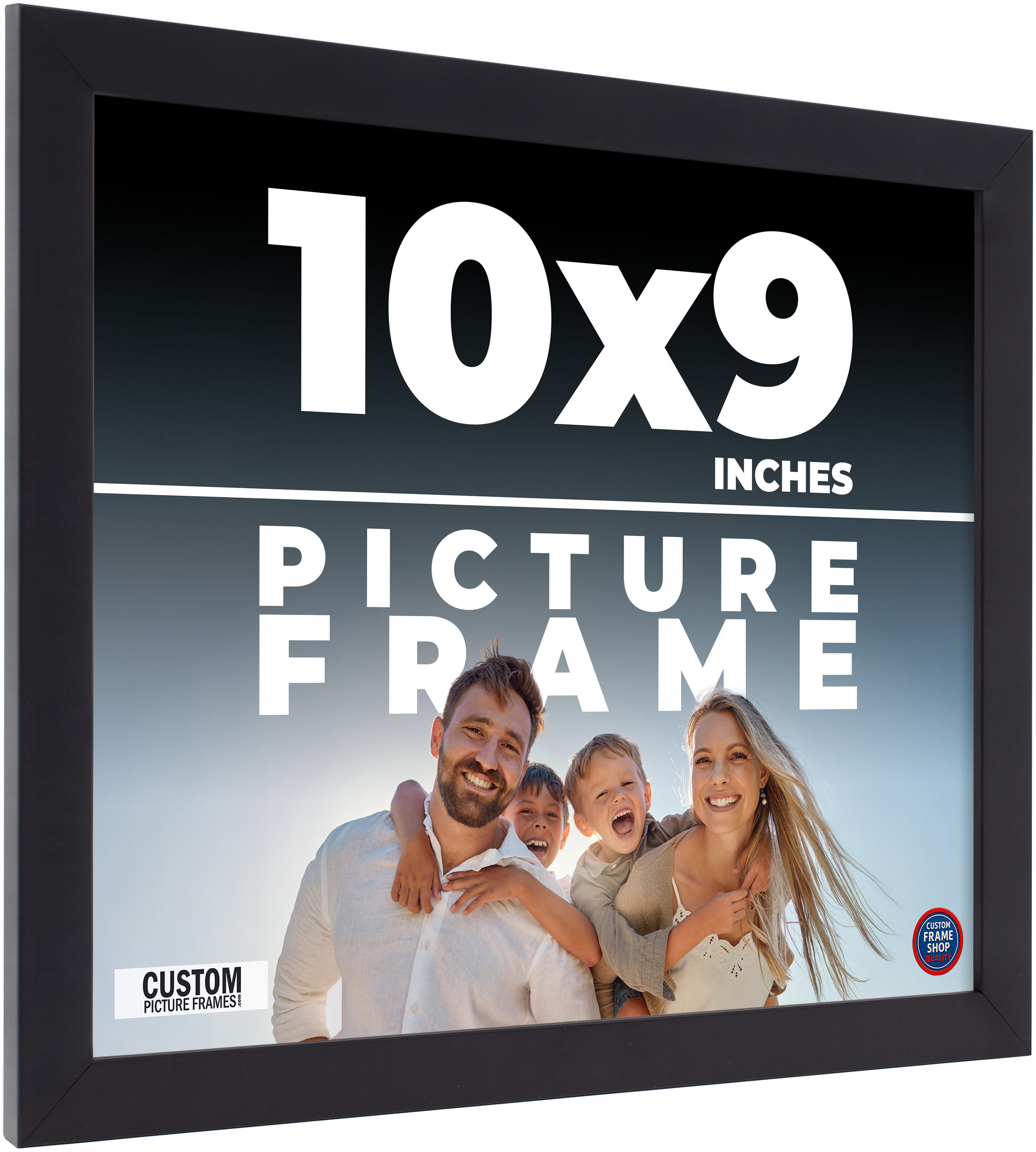 10x9 Frame Black Real Wood Picture Frame Width 0.75 inches | Interior ...