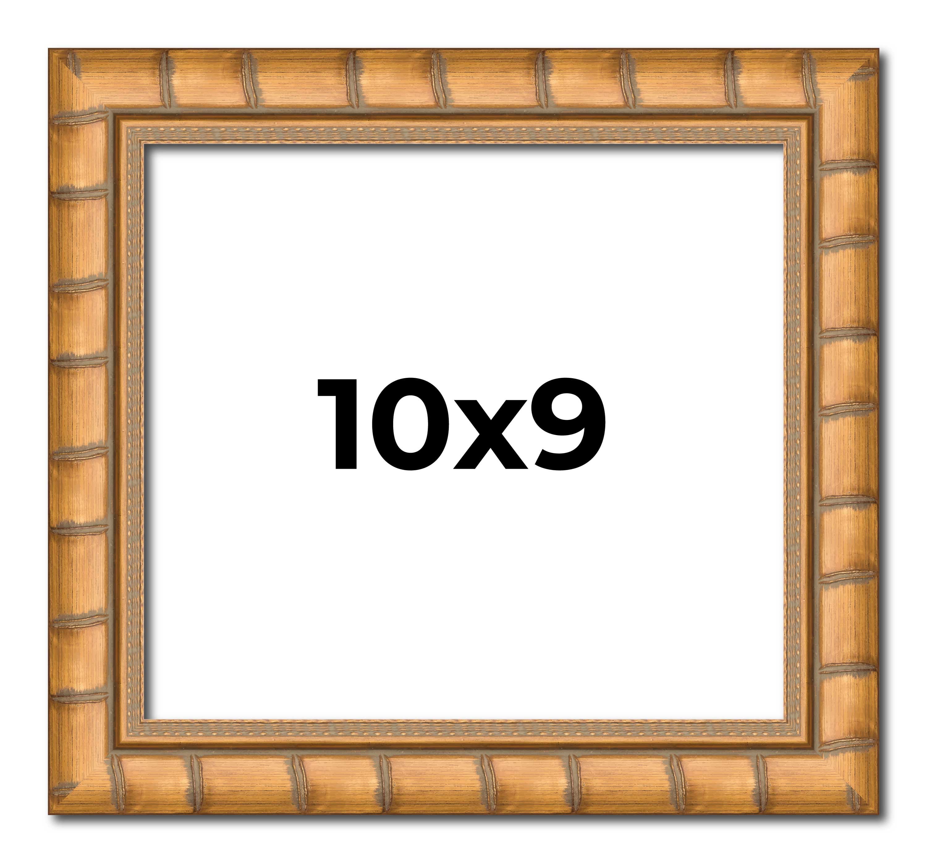 10x9 Frame Gold Real Wood Picture Frame Width 1.5 inches | Interior ...