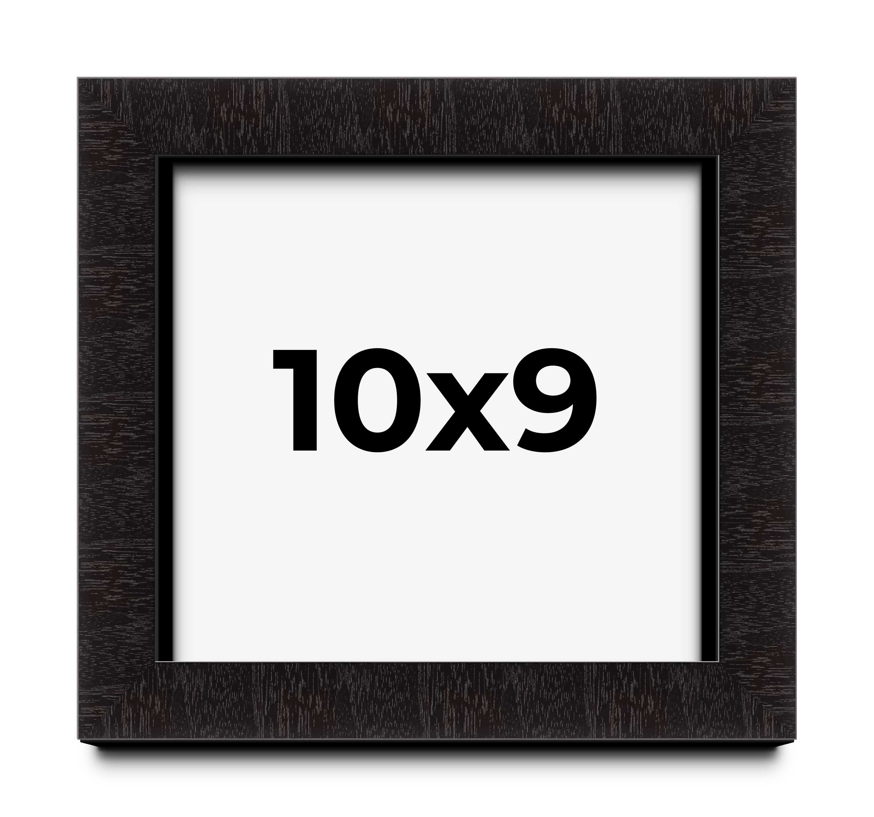 10x9 Shadow Box Black Solid Wood Display Picture Frame | 1 Inch Rabbet ...