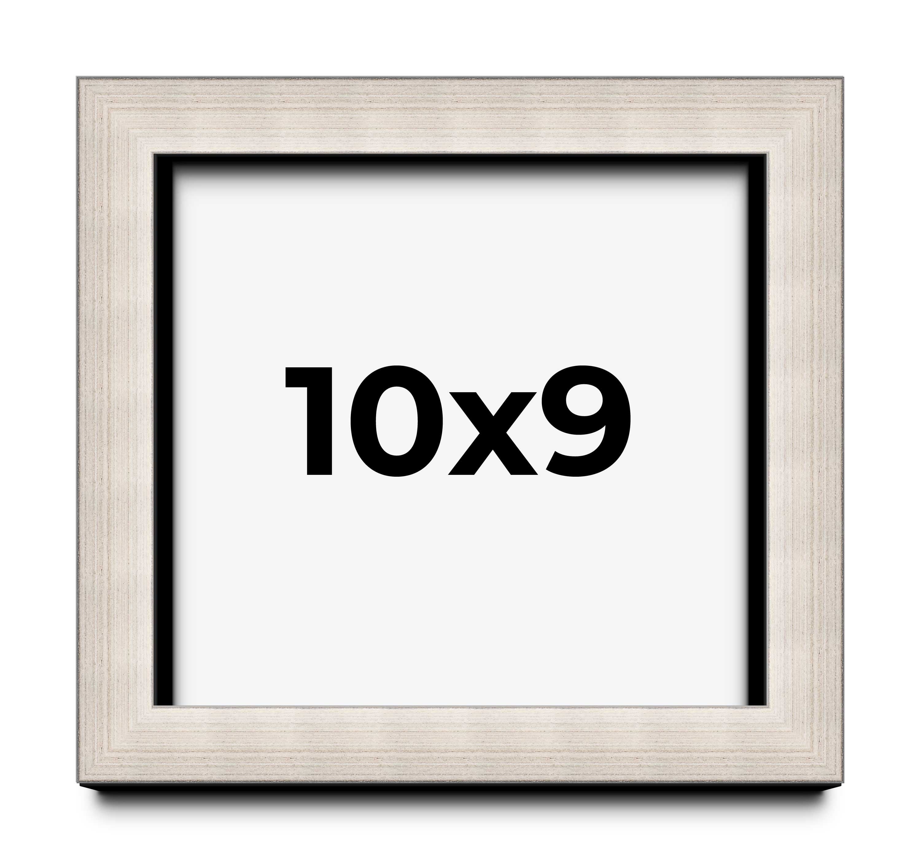 10x9 Shadow Box Brushed Silver | 1.5 Inch Deep | 1.25 Inch Moulding ...