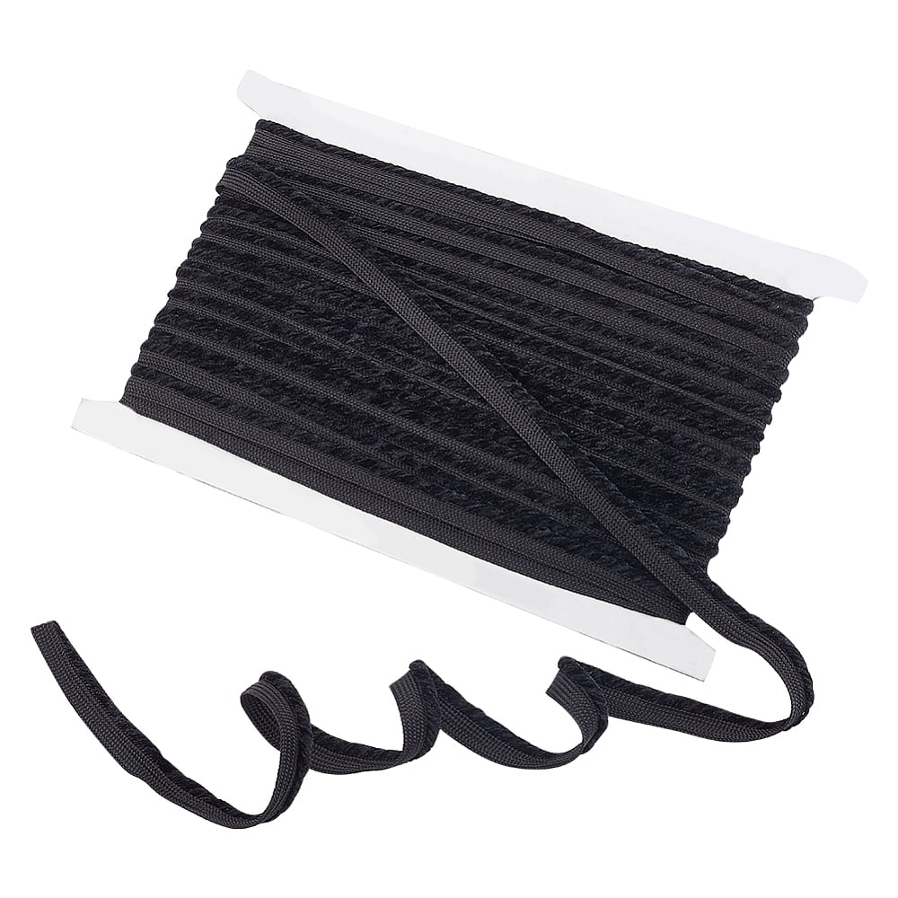 10yard Polyester Trim Cord Ribbon 0.4inch Black Welt Cord Piping Trim ...