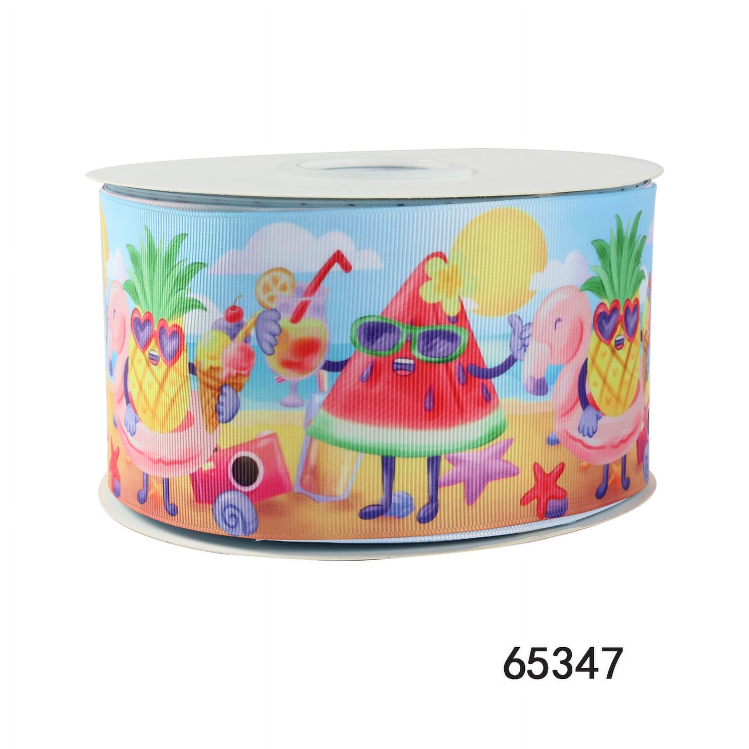 10yards Summer Ribbons Printed Cartoon Grosgrain Ribbon for Hairbows ...