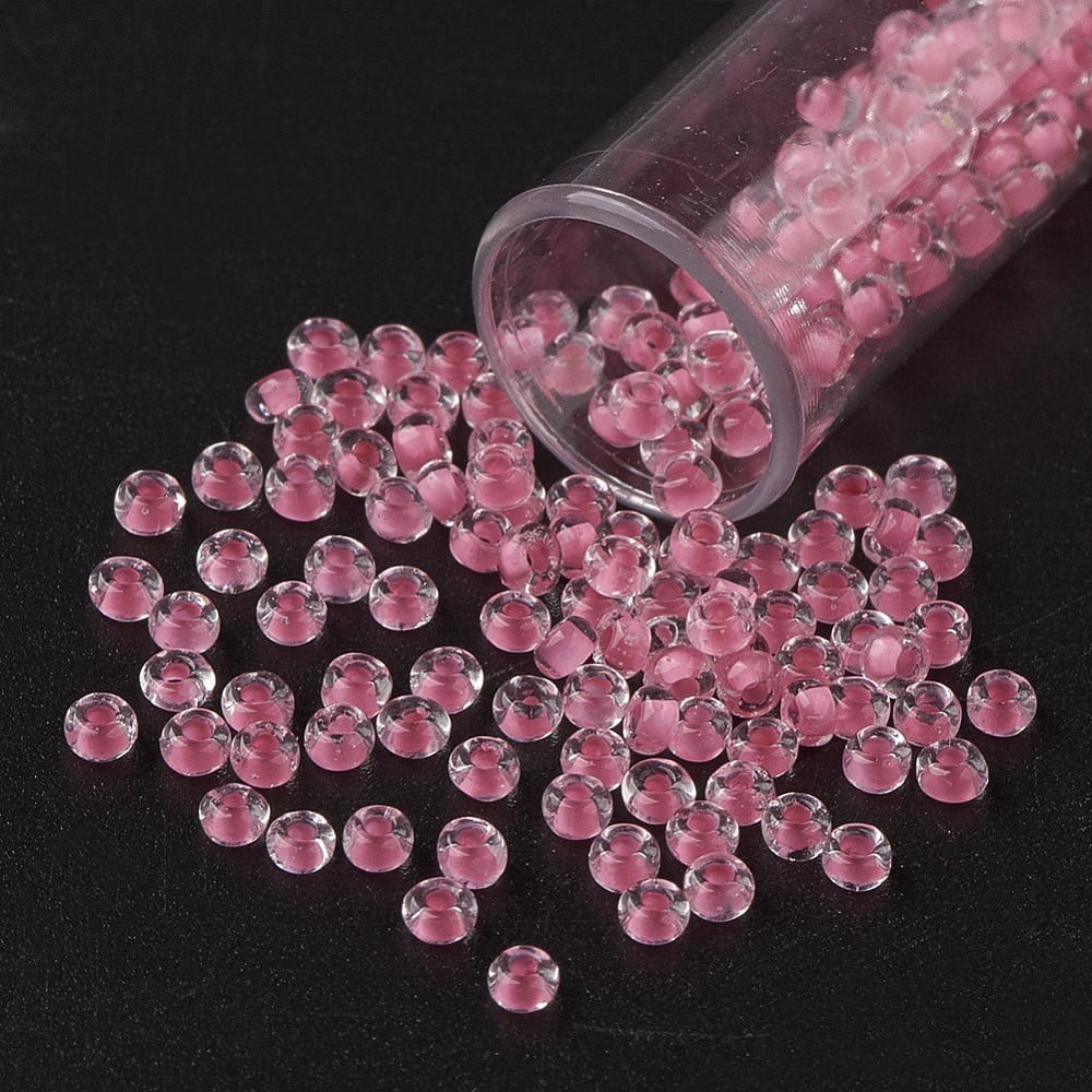 11/0 FGB Grade A Round Glass Seed Beads Transparent Inside Colours ...