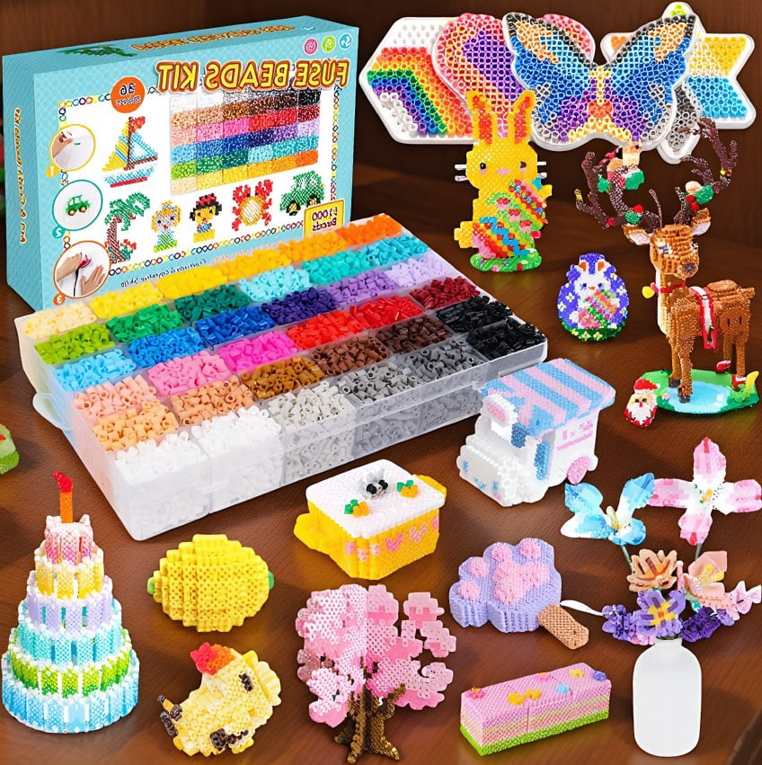 11,000-Piece Melty Beads Activity Set for , 36 Colors, 5mm with 5 ...