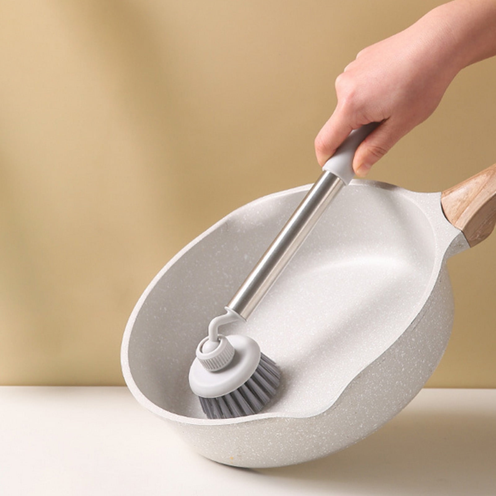 11.02Inch Kitchen-Specific Long-Handled Pot Cleaning Brush,Home Dishes ...