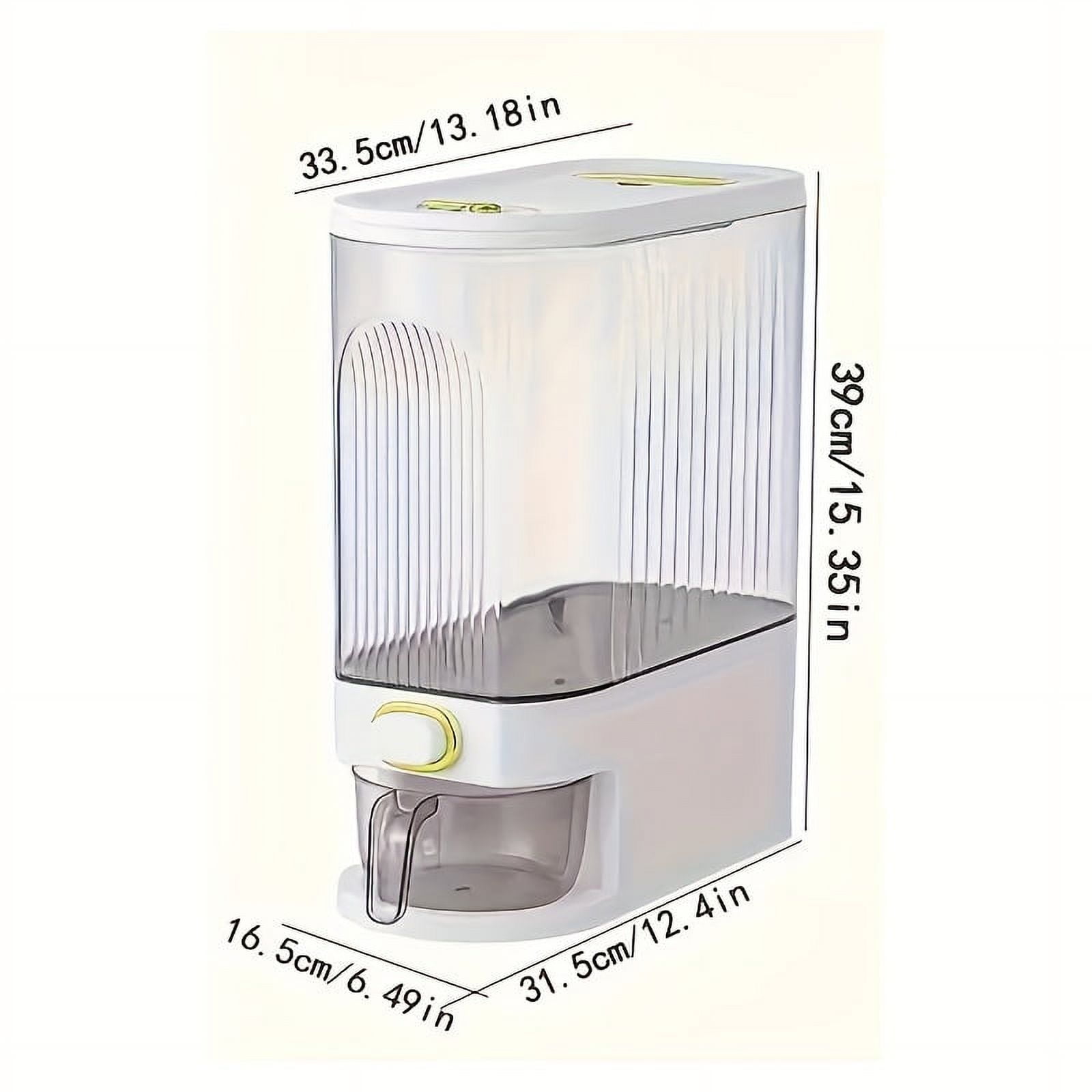 11.02LB/22.05LB Rice Dispenser, Large Dry Grain Storage Container with ...