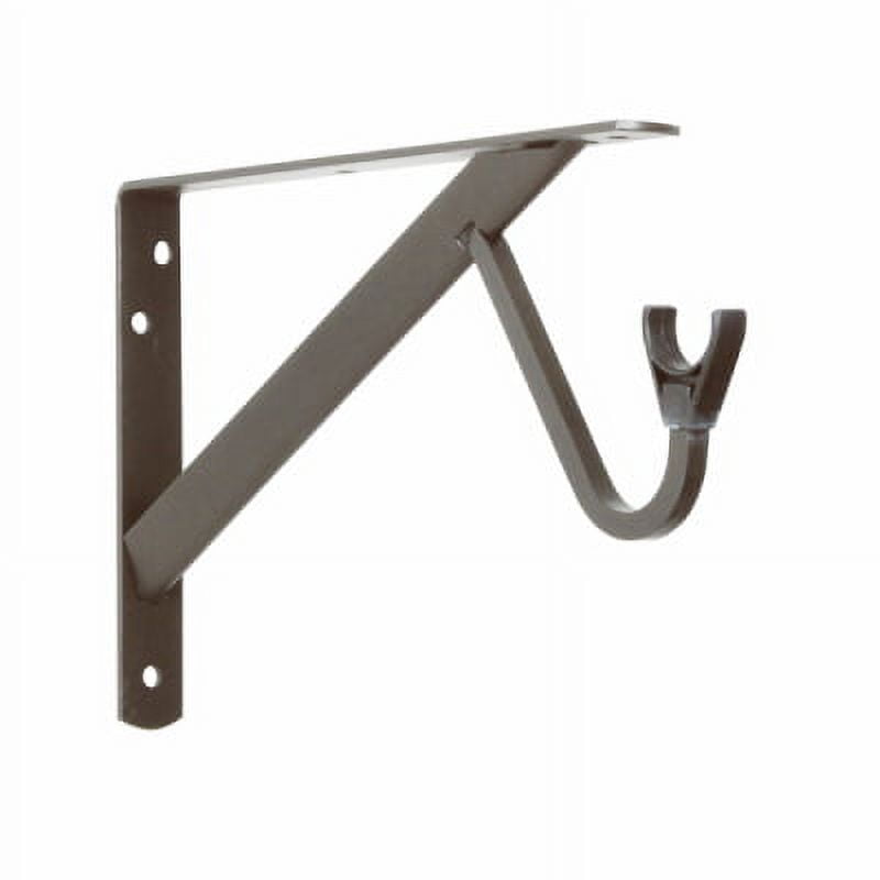11-1/4" Bronze Finish Heavy Duty Solid Steel Shelf & Rod Bracket Br ...