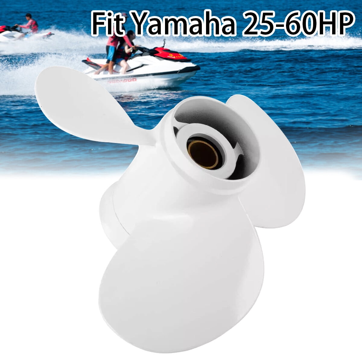 11 1/8x13-G Aluminum Boat Marine Propeller For Yamaha 25-60HP Outboard ...