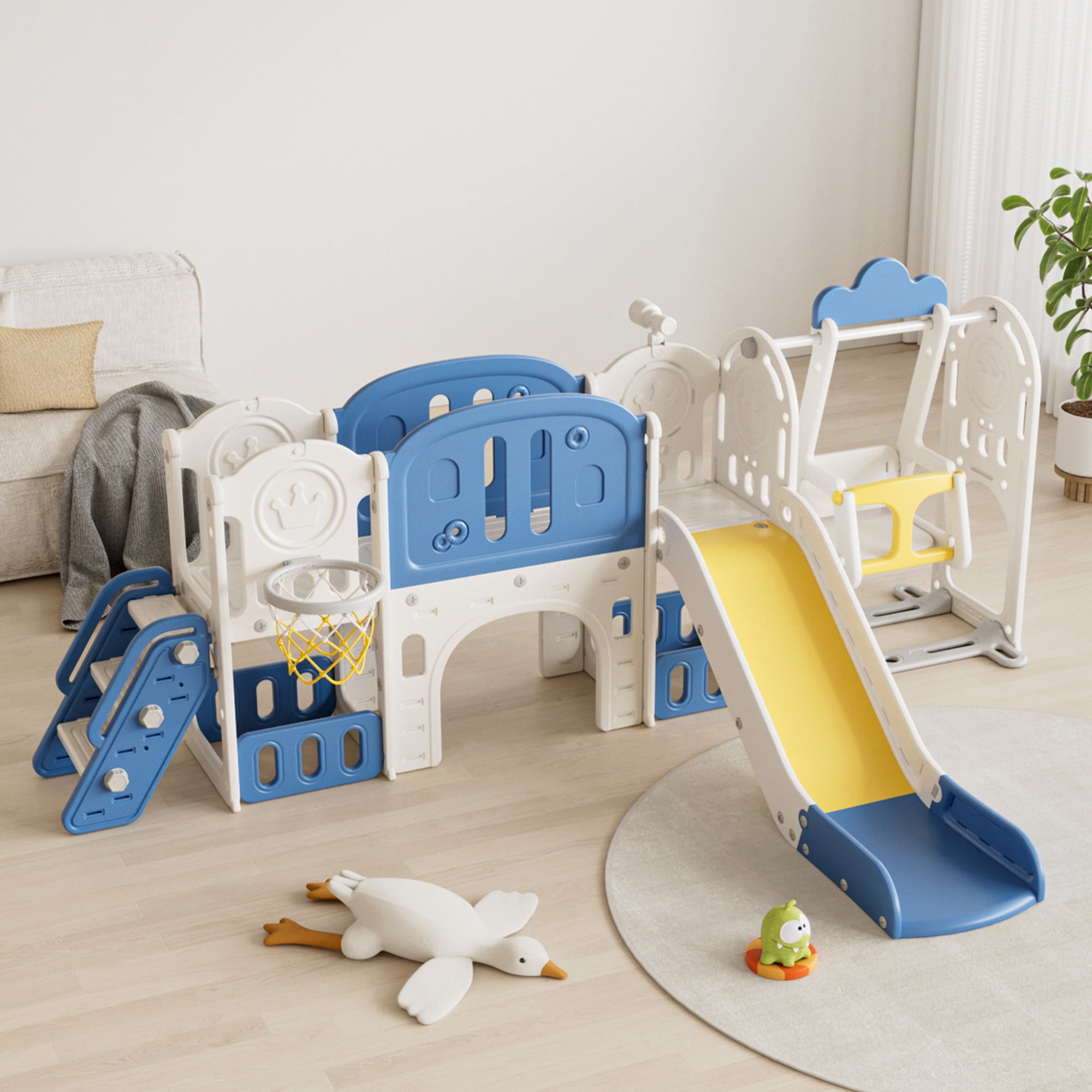 11 In 1 Toddler Slide Playset, Climbing Toys Indoor Outdoor For ...