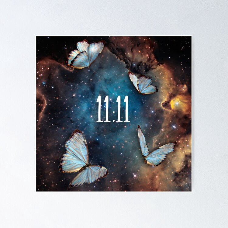11:11 Butterflies In Space Poster- Unframed Poster | Wall Art | Perfect ...