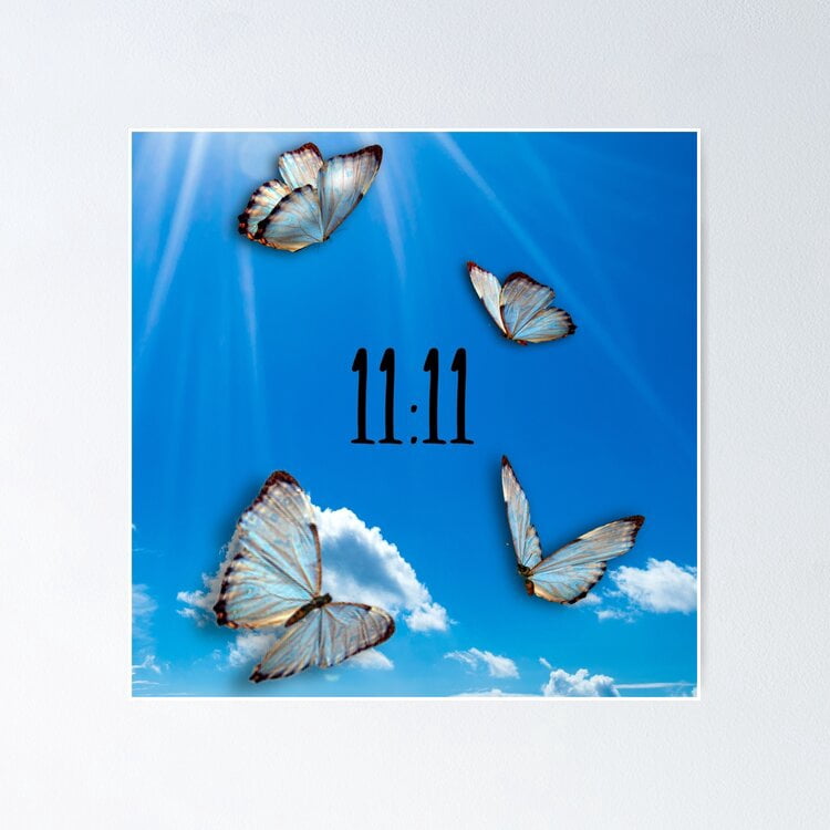 11:11 Butterflies In The Sky Poster- Unframed Poster | Wall Art ...