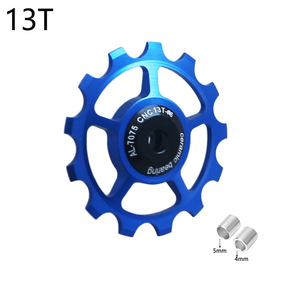 11-17T Wheel Mtb Ceramic Bearing Jockey Pulley Road Bike Bicycle Rear Derailleur (Blue13T ...