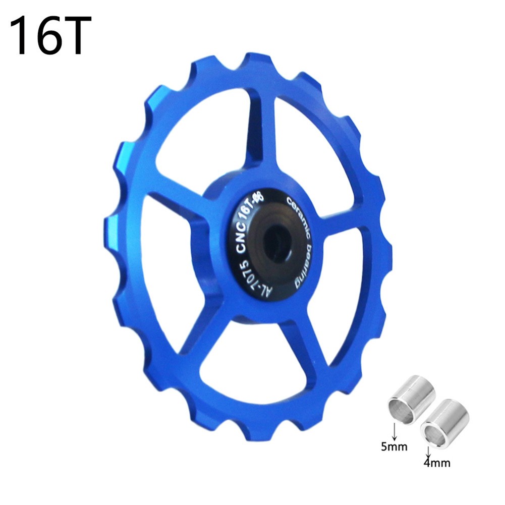 11-17T Wheel Mtb Ceramic Bearing Jockey Pulley Road Bike Bicycle Rear Derailleur (Blue16T ...