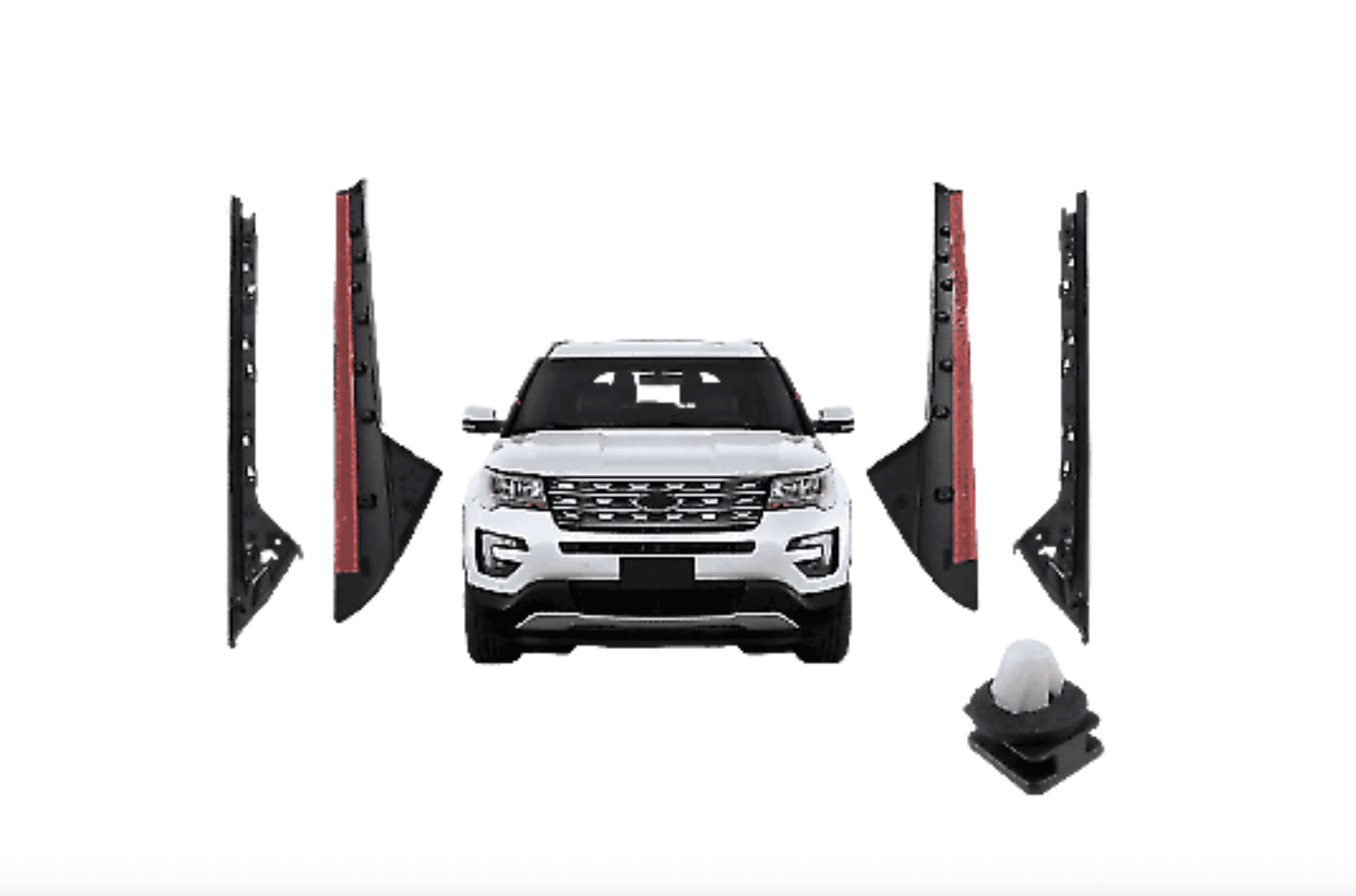 11-19 Ford Explorer Windshield Outer&Inner Molding Right&Left Side W ...