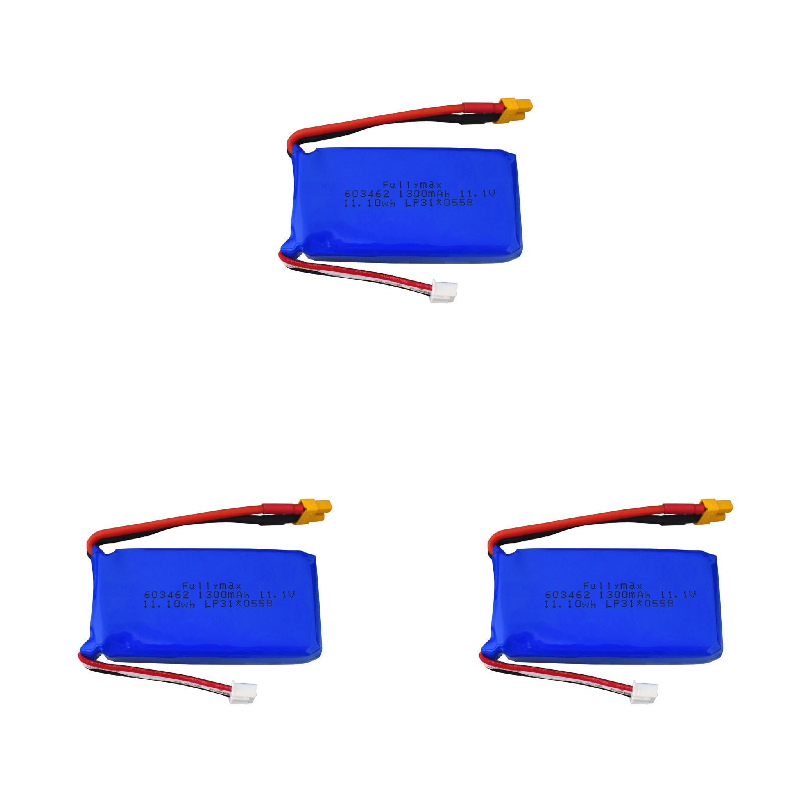 11.1V 1300mAh Lipo Battery For XK X450 FPV RC Rechargeable Battery Care ...