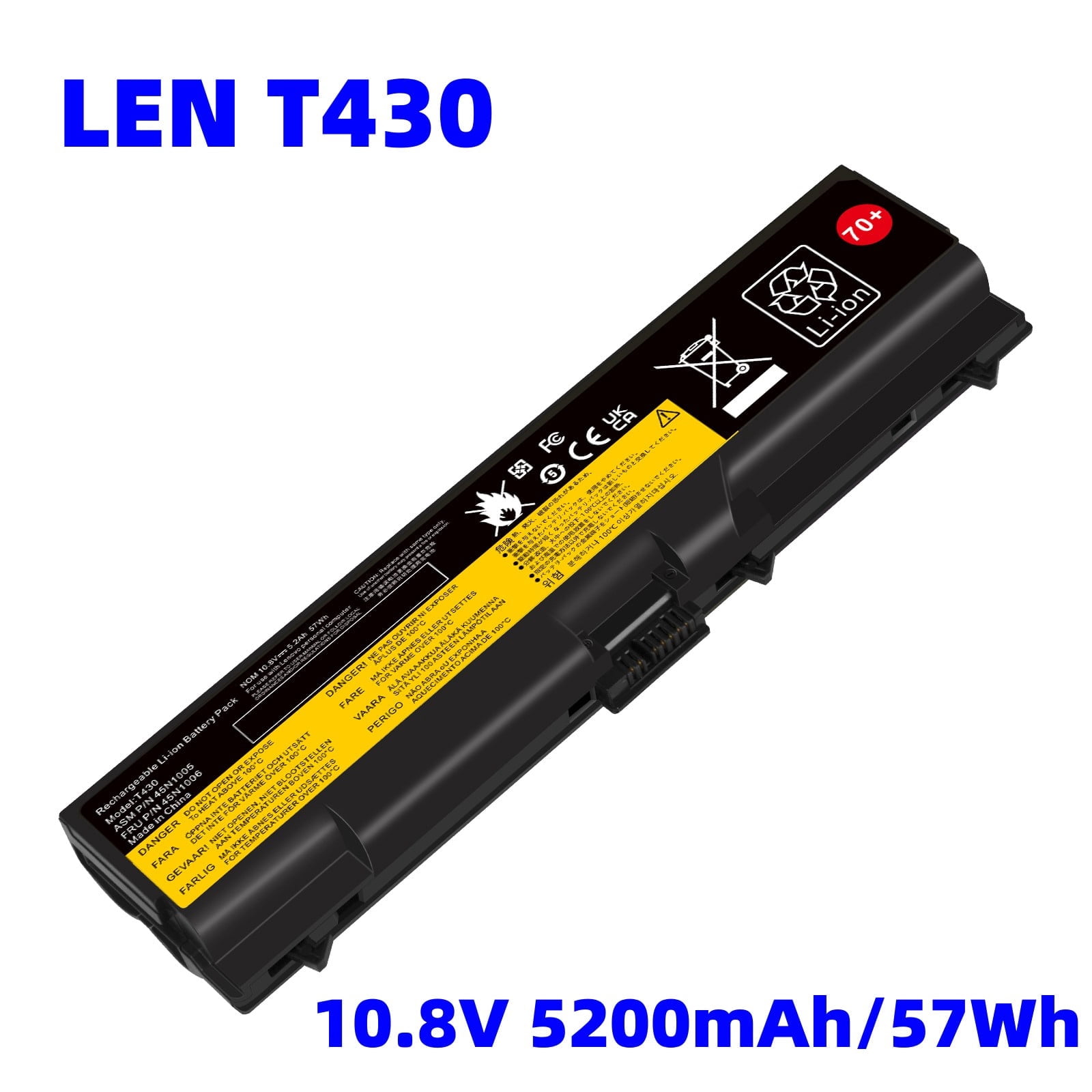 11.1V 4400mAh New Laptop Battery for Lenovo ThinkPad T430 W530 T530 ...
