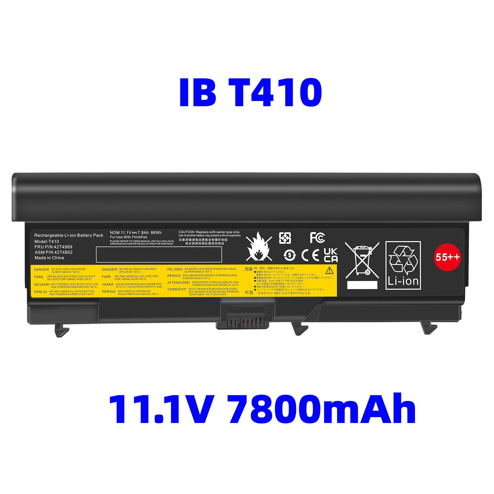 11.1V 73Wh 42T4851 Laptop Battery Replace for Lenovo ThinkPad T420 T410 ...