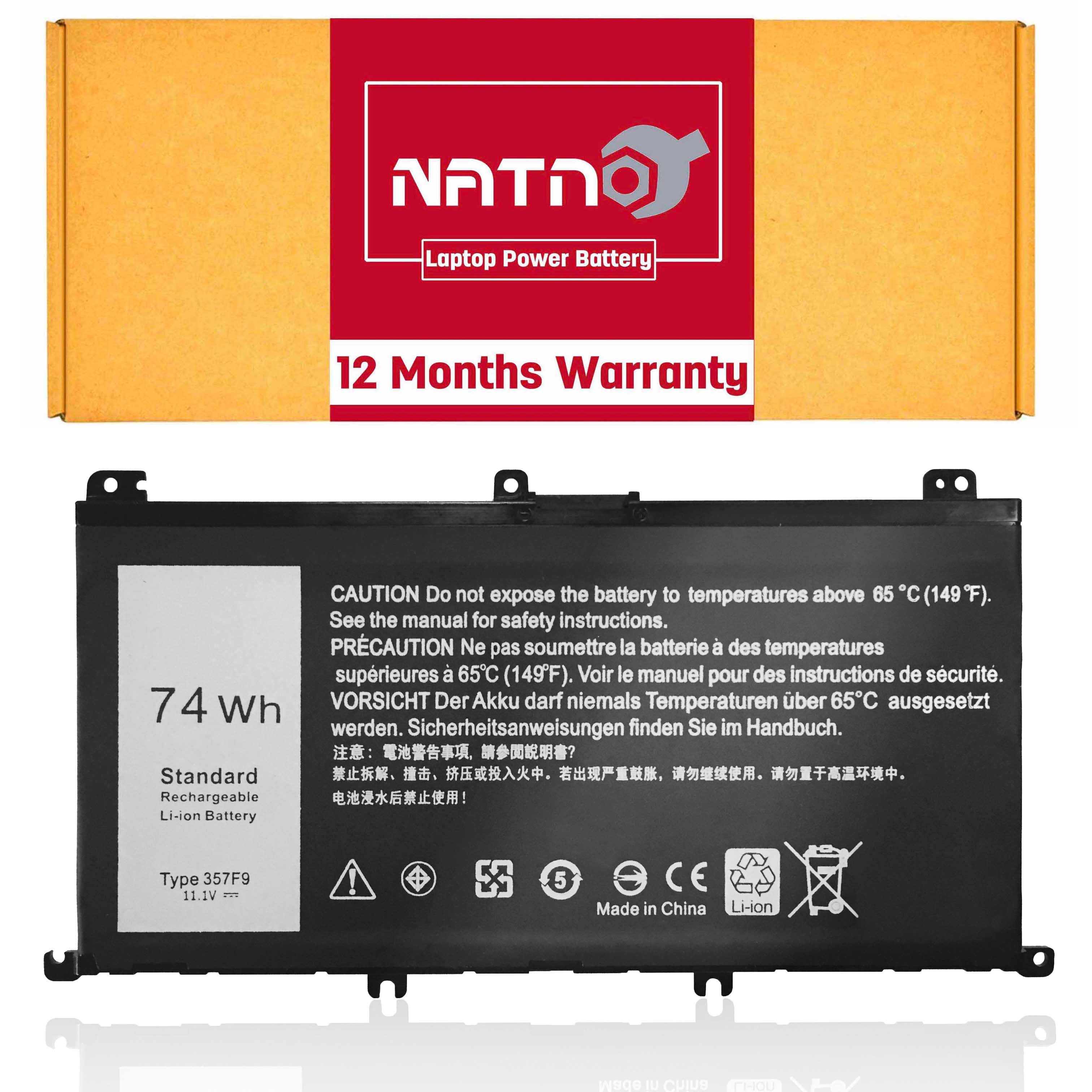 11.1V 74Wh 357F9 Battery Replacement for Dell Inspiron 7000 Dump 15 ...