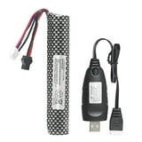 11.1v V 2000mAh Lithium Battery SM2P Plug with USB Charger for Soft ...