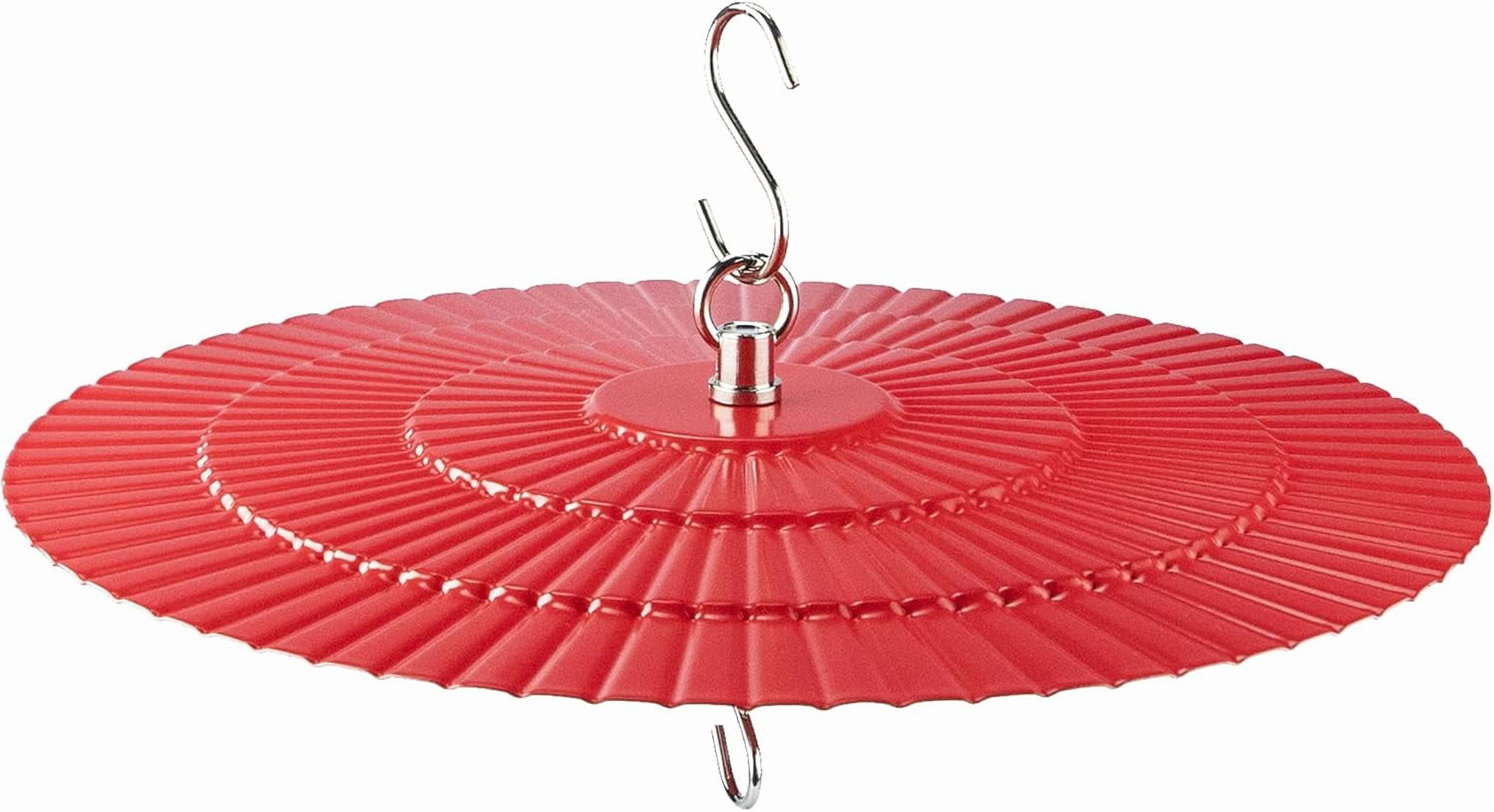 11.2" Metal Bird Feeder Rain Guard, Red Dome Shield Cover Umbrella ...